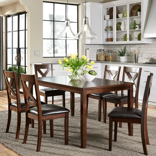 Thornton 7-Piece Rectangular Table Set - Stylish Dining in Compact Spaces | Albany's #1 ...